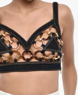 Dsquared2 Cut-out Denim Top