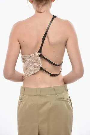 Dsquared2 Sequin-embellished One-shoulder Top
