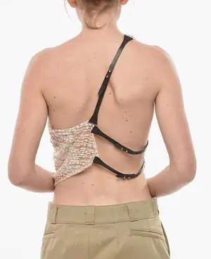 Dsquared2 Sequin-embellished One-shoulder Top