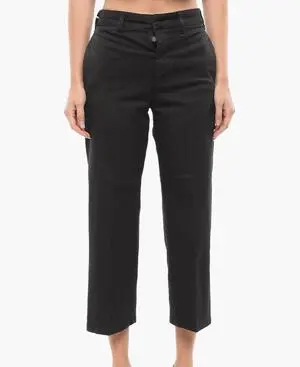 DEPARTMENT 5 Cropped-fit Chino Trousers - Black