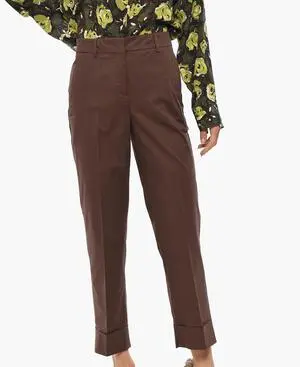 Incotex Pressed-crease Cropped Trousers - Brown