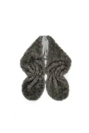 JAMES LAKELAND Textured Faux Fur Collar - Grey