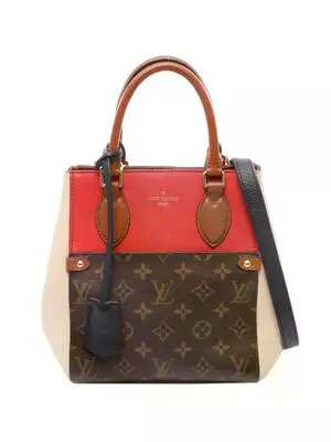LOUIS VUITTON 2020 Monogram Fold Tote Pm Satchel - Brown