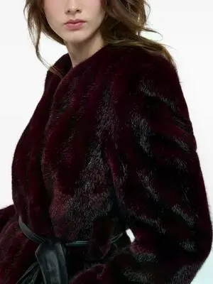 DUCIE Olivia Belted Faux-fur Coat