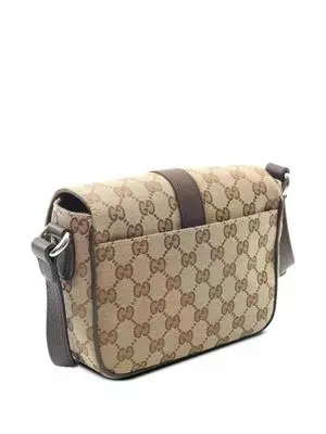 Gucci 2016-2026 Gg Canvas Web Buckle Flap Crossbody Bag