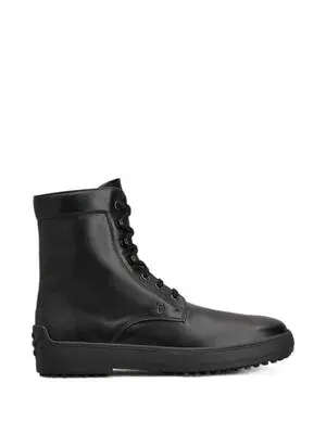 TOD'S Winter Gommino Ankle Boots In Leather - Black
