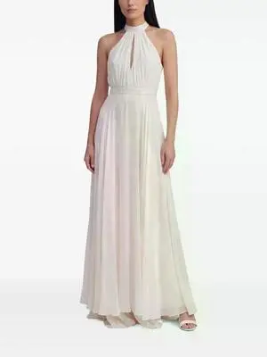 MARCO GABRIELLI ATELIER Halterneck Pleated Dress - Neutrals