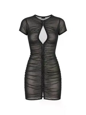 AXEL 113 Gia Ruched Mini Dress - Black