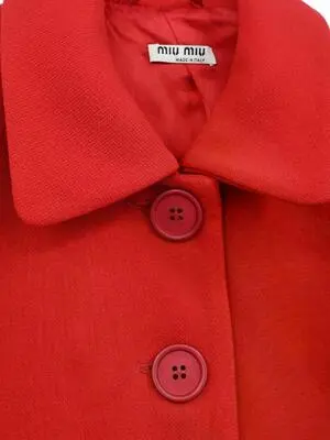 Miu Miu 2019 Single-breasted Coat - Red