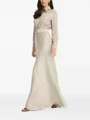 IL VOLO Kate Belted Silk Maxi Dress