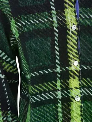 IN BED WITH YOU Tartan-check Merino Cardigan