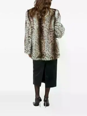 DUCIE Sylvia High-collar Faux-fur Coat