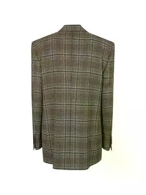 LARDINI Checked Double-breasted Blazer - Neutrals