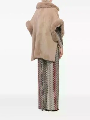 Pho Firenze Faux-fur Trim Cape-style Jacket