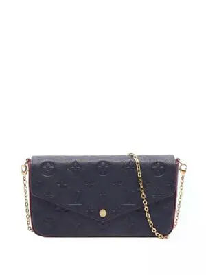 LOUIS VUITTON 2018 Monogram Empreinte Pochette Felicie Crossbody Bag - Blue