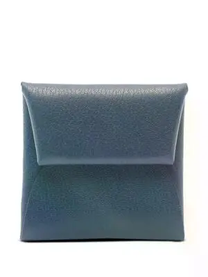 Hermès 2022 Chevre Bastia Purse Coin Pouch - Blue