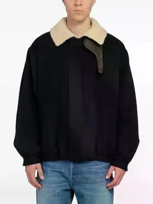 SSSTEIN Mouton-collar Padded Jacket - Blue