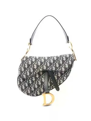 Dior 2010-2026 Oblique Canvas Saddle Bag Shoulder Bag - Blue