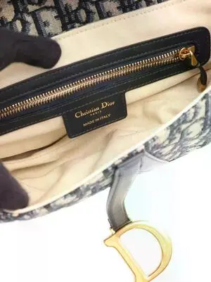 Dior 2010-2026 Oblique Canvas Saddle Bag Shoulder Bag