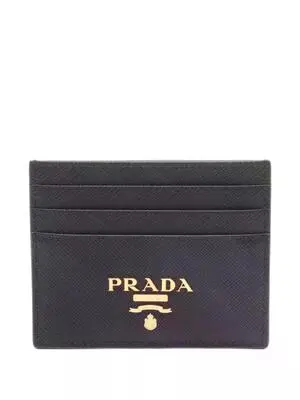 Prada 2000-2015 Saffiano Case Card Holder - Black
