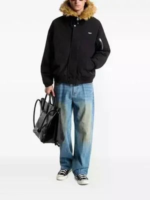 Obey N-2b Faux Fur-trim Jacket - Black