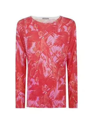 IN BED WITH YOU Parrot-print Sweater - Red