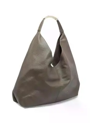 MY BEST BAG FIRENZE Big Macro Dollar Ellipse Grained Leather Shoulder Bag