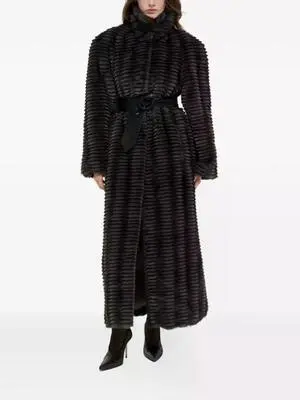 DUCIE Collette Stand-collar Faux-fur Coat