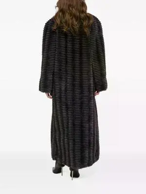 DUCIE Collette Stand-collar Faux-fur Coat
