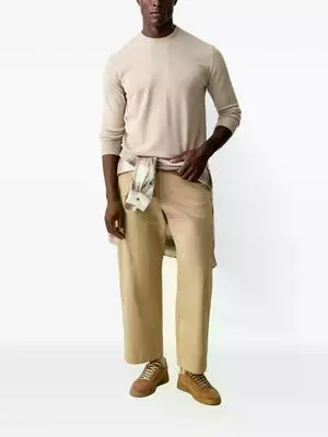 BENETTON Crew-neck Ribbed-trim Sweater