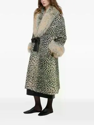 DUCIE Sabina Leopard-print Faux-fur Coat