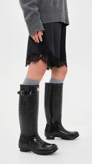 Hunter Original Tall Embossed Rain Boots