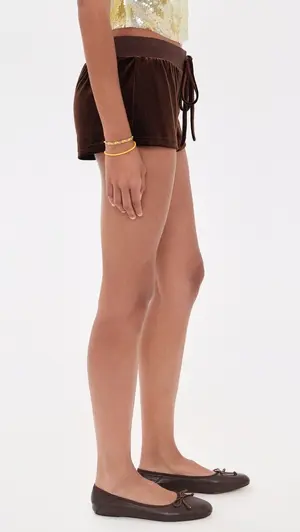 Lioness Alba Velvet Mini Shorts