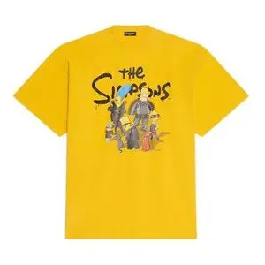 Balenciaga X The Simpsons Oversized Cotton T-shirt - Yellow