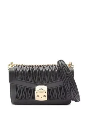 Miu Miu 2010-2026 Matelasse Leather Confidential Shoulder Bag - Black