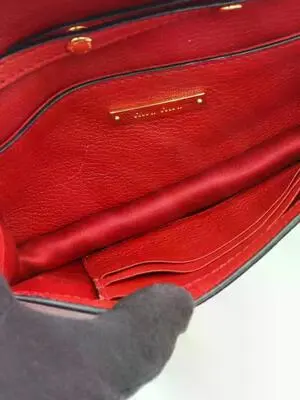 Miu Miu 2010-2026 Leather Crystal Embellished Crossbody Bag