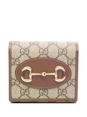 Gucci 2016-2026 Gg Supreme Horsebit Wallet Small Wallets - Neutrals