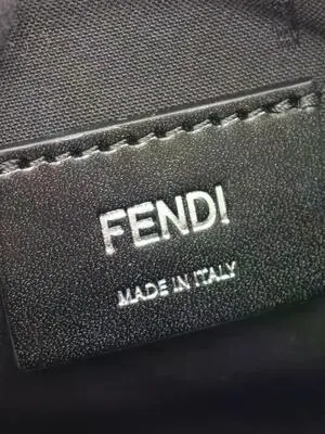 Fendi 2010-2026 Zucca Shadow Calfskin Diagonal Camera Bag Crossbody Bag
