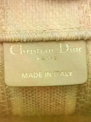 Dior 2015-2026 Medium Embroidered Canvas Stripes Book Tote Bag
