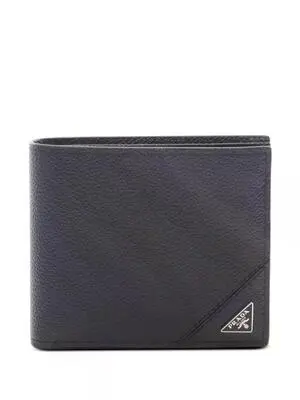 Prada 2010-2026 Vitello Grain Wallet Small Wallets - Blue