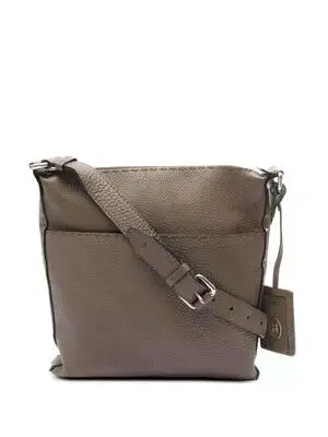 Fendi 2000-2010 Selleria Leather Crossbody Bag - Grey