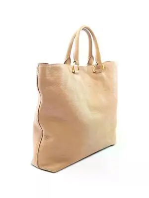 Prada 2000-2015 Vitello Daino Open Convertible Tote Satchel