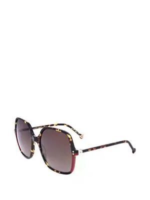 Carolina Herrera Tortoiseshell-effect Square-frame Sunglasses - Brown