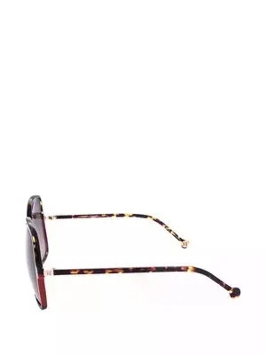 Carolina Herrera Tortoiseshell-effect Square-frame Sunglasses