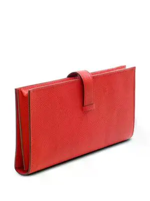 Hermès 2019 Epsom Bearn Wallet Long Wallets - Red
