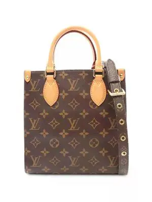 LOUIS VUITTON 2000-2026 Monogram Sac Plat Bb Satchel - Brown