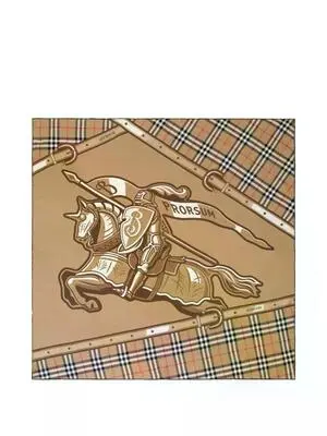 Burberry Knight Graphic Silk Scarf - Neutrals