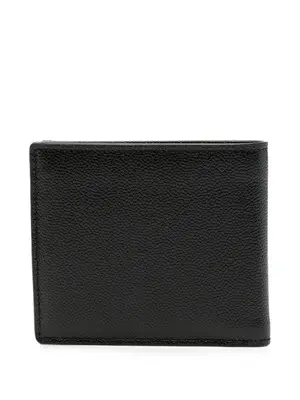 TOD'S Logo Plaque Grained Leather Bi-fold Wallet