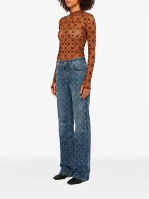 MARINE SERRE Moon Print Denim Jeans