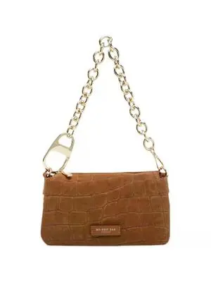 MY BEST BAG FIRENZE Croc-effect Leather Shoulder Bag - Brown